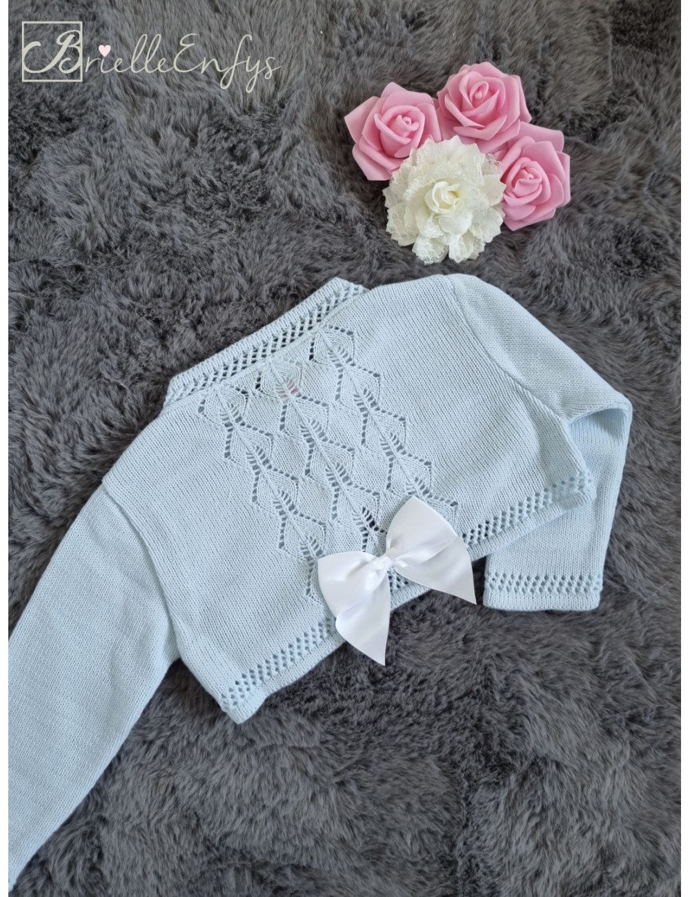 Pex Baby Blue Cardigan with Bow